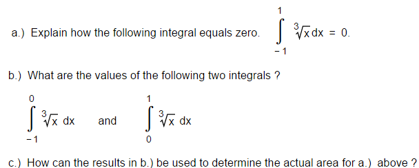 Solved Explain how the following integral equals zero. | Chegg.com