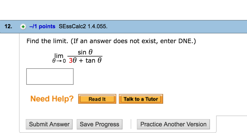 Solved Find the limit. (If an answer does not exist, enter | Chegg.com