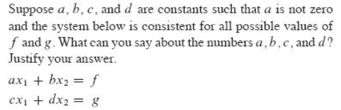 Solved Suppose a, b, c, and d are constants such that a is | Chegg.com