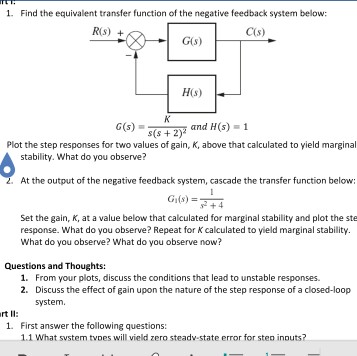 Solved Find the equivalent transfer function of the negative | Chegg.com
