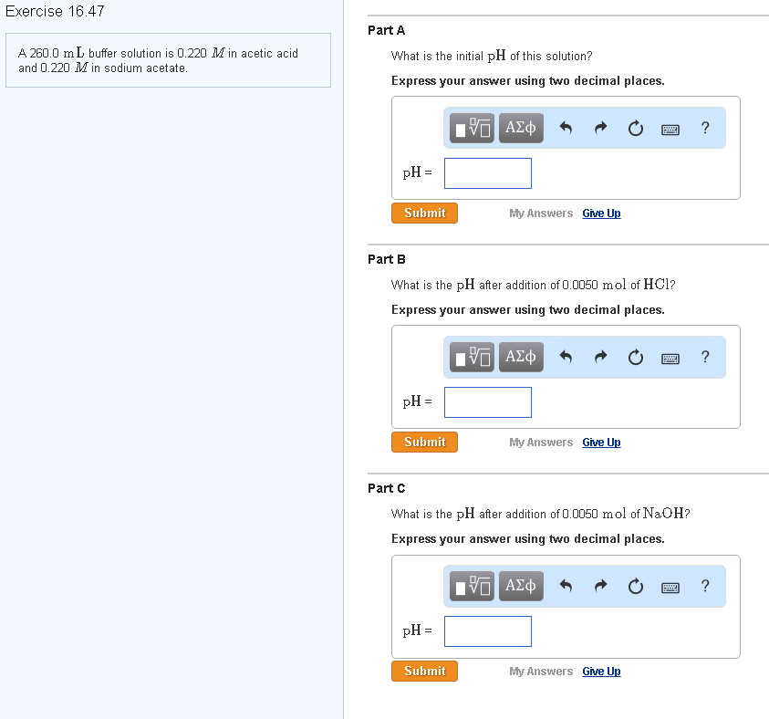 Solved What is the initial pH of this solution? A 260.0 mL | Chegg.com