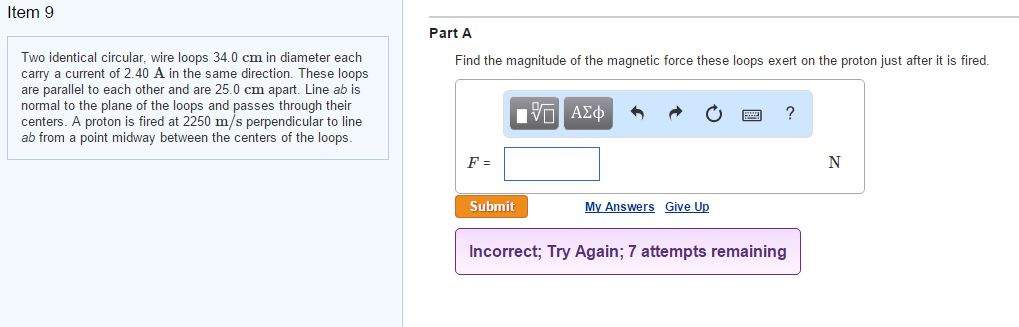 Solved Item 9 Two identical circular. wire loops 34.0 cm in | Chegg.com