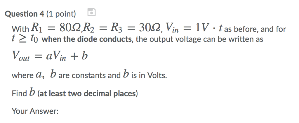 Solved R1 VoUT VIN R3 Consider the above circuit, where | Chegg.com