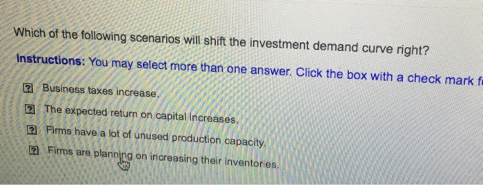 Solved Which of the following scenarios will shift the | Chegg.com