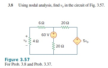 Solved I need help solving this problem using nodal | Chegg.com