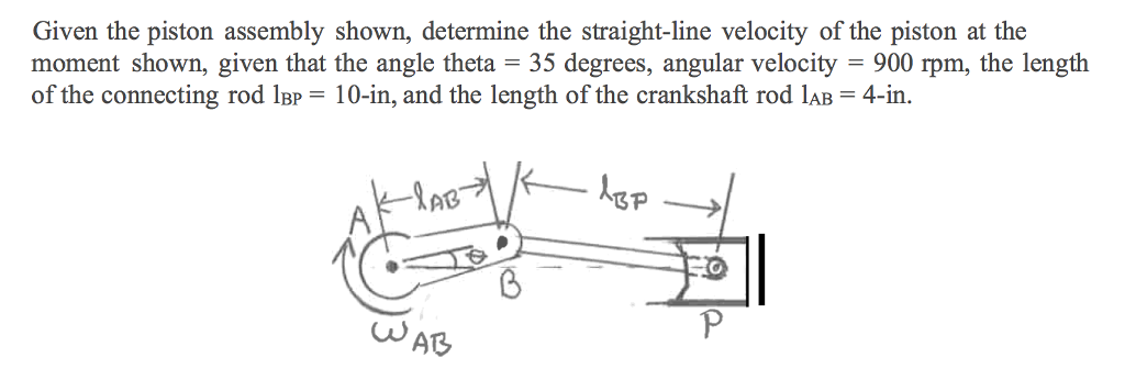 Solved Given The Piston Assembly Shown Determine The