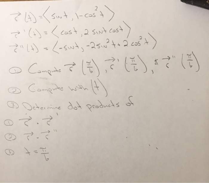 Solved C F Sin T 1 Cos 2 T C T Cost 2 Sint Cost