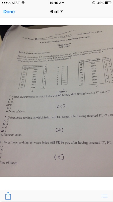 For Each Of Question 1 7 Answer That Keys From Below 6968