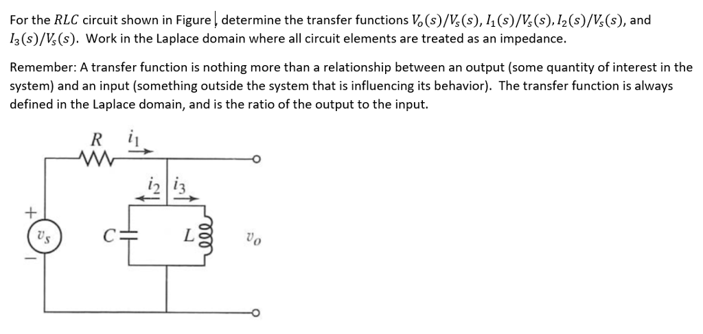 Solved For the RLC circuit shown in Figure, determine the | Chegg.com