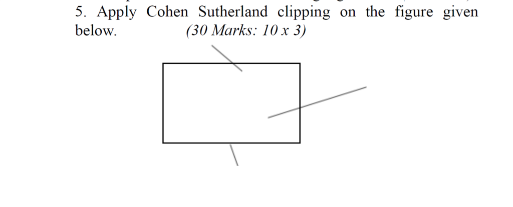 Solved 5 Apply Cohen Sutherland Clipping On The Figure 0539