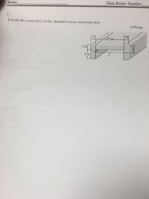 Solved Locate the centroid y of the channel's | Chegg.com