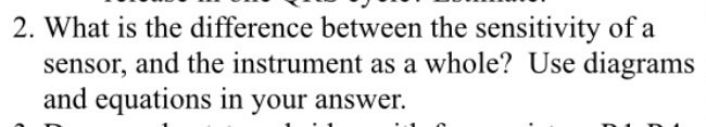 Solved What is the difference between the sensitivity of a | Chegg.com