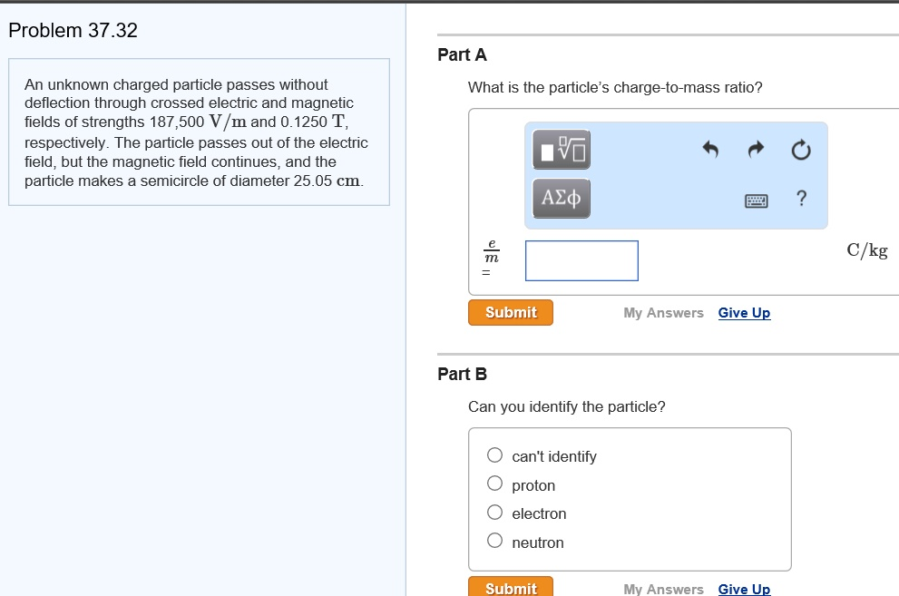 Solved An unknown charged particle passes without deflection | Chegg.com