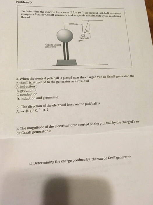 Solved To determine the electric force on a 2.5 times 10^-4 | Chegg.com