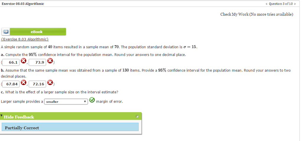 Solved Exercise 08.03 Algorithmic Question 3 of 10 Check My | Chegg.com