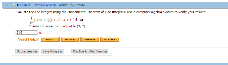 Solved 9. Evaluate the line integral using the Fundamental | Chegg.com