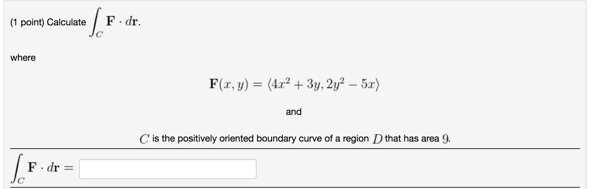 Solved Calculate integral_c F. dr F(x, y) = (4x^2 + 3y, | Chegg.com