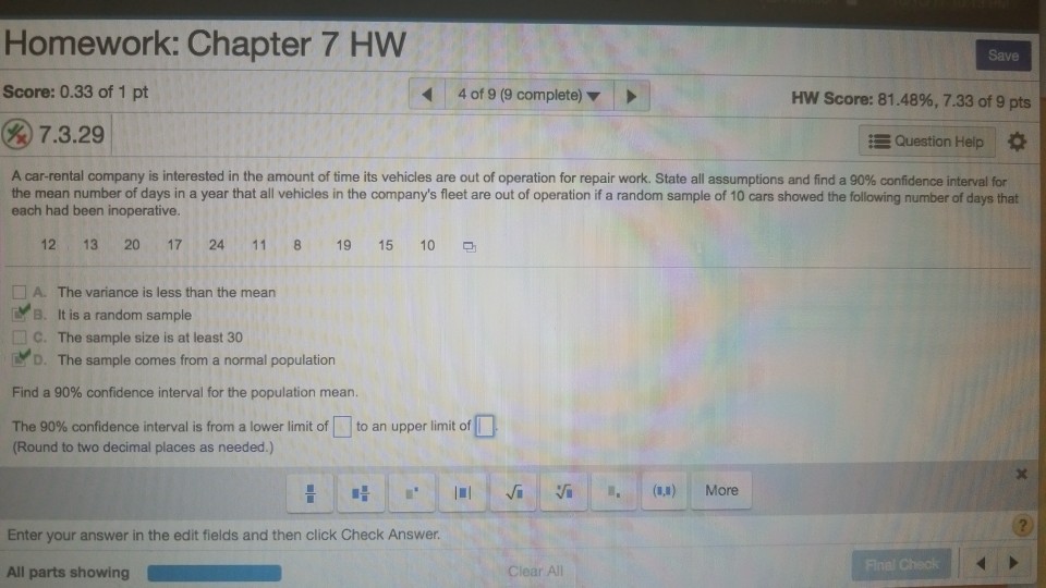 Solved Homework Chapter 7 Hw Save Score 0 33 Of 1 Pt
