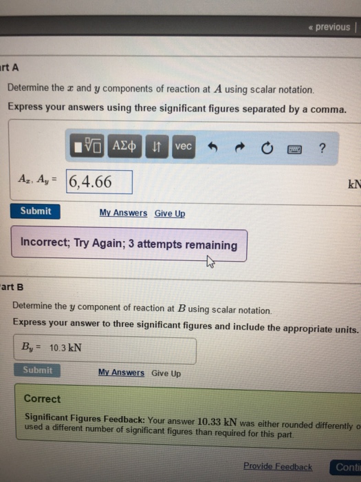 Solved a previouS rt A Determine the z and y components of | Chegg.com