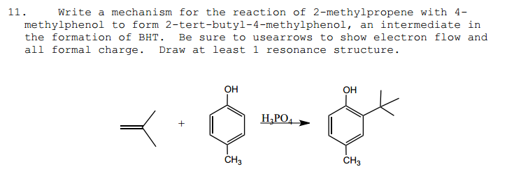 Solved Write a mechanism for the reaction of 2-methylpropene | Chegg.com