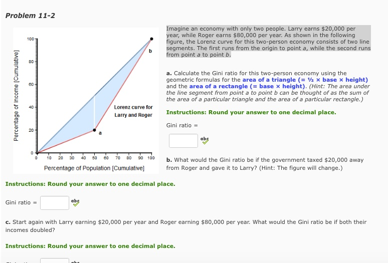 Solved Imagine an economy with only two people. Larry earns | Chegg.com