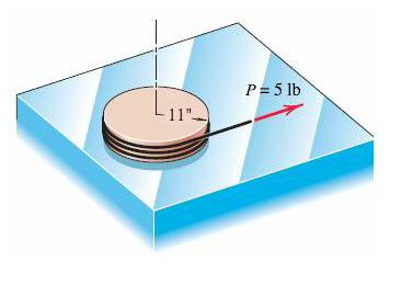 Solved The 43-lb solid circular disk is initially at rest on | Chegg.com