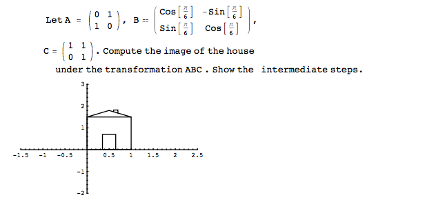 Solved Compute the image of the house under the | Chegg.com