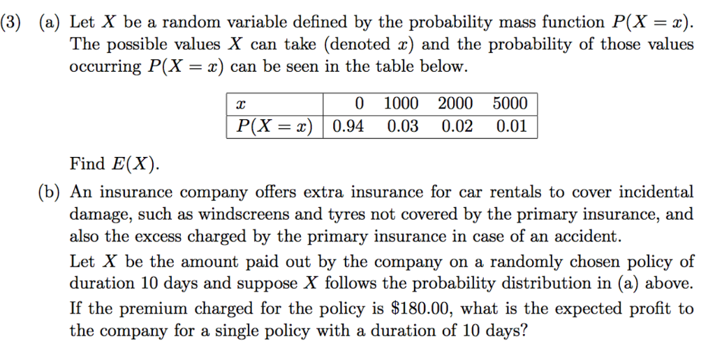 Solved A Let X Be A Random Variable Defined By The