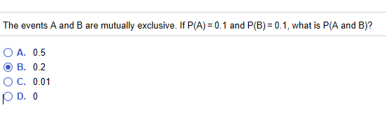 Solved The events A and B are mutually exclusive. If P(A) = | Chegg.com