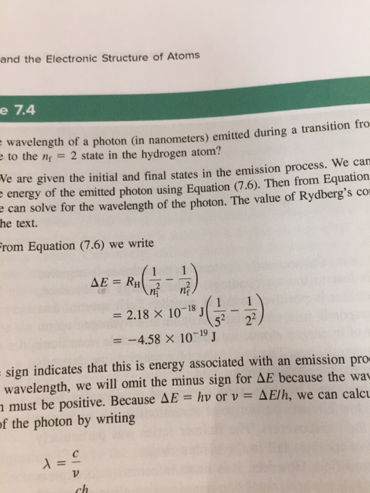 Calculate the wavelength for the transition of a | Chegg.com
