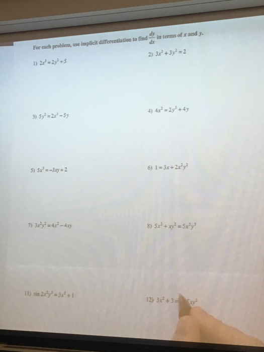Solved For Each Problem Use Implicit Differentiation To 7041