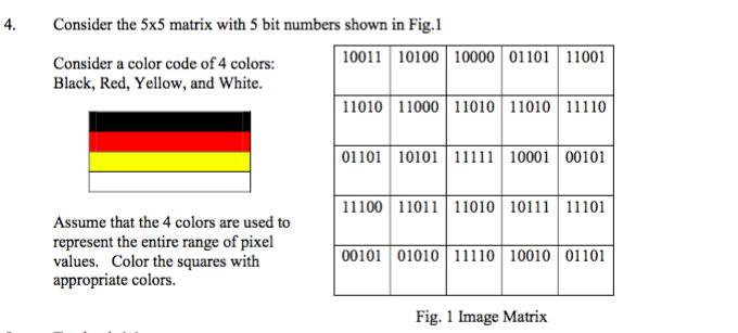 Solved Consider the 5 times 5 matrices with 5 bit numbers | Chegg.com