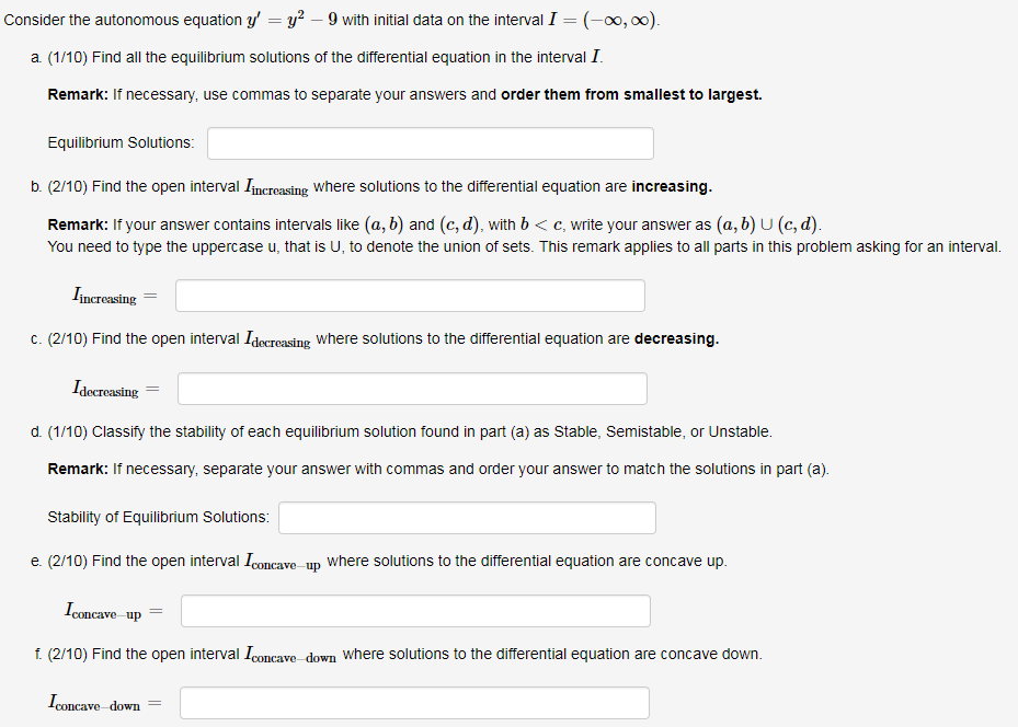 Solved Consider the autonomous equation yy29 with initial | Chegg.com