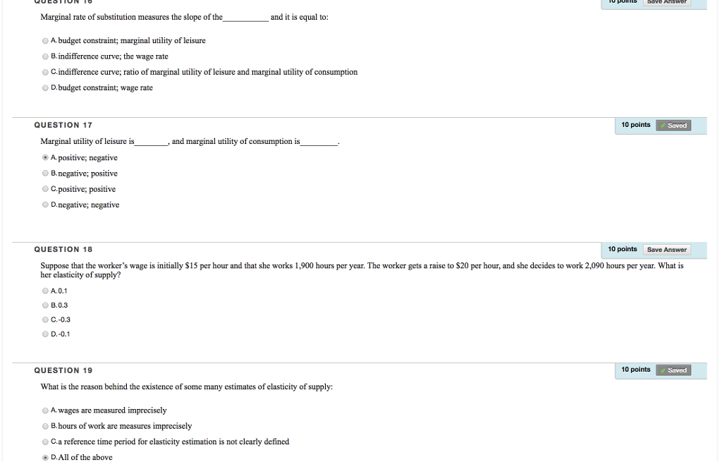 Solved Marginal rate of substitution measures the slope of | Chegg.com