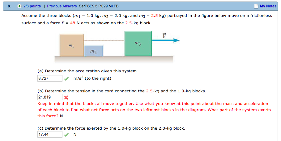 Solved Assume the three blocks (m_1 = 1.0 kg, m_2 = 2.0 kg, | Chegg.com