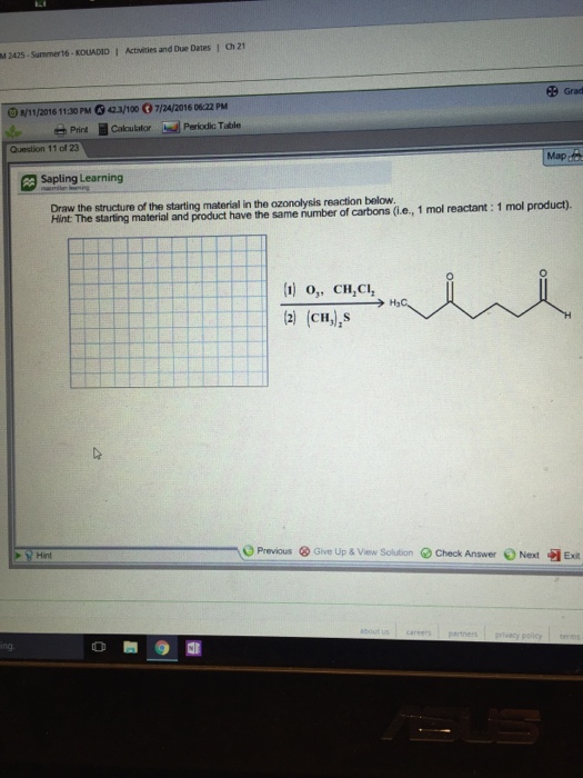 Solved Draw the structure of the starting material in the | Chegg.com