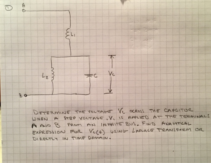 Solved Determine the voltage Vc across the capacitor when a | Chegg.com