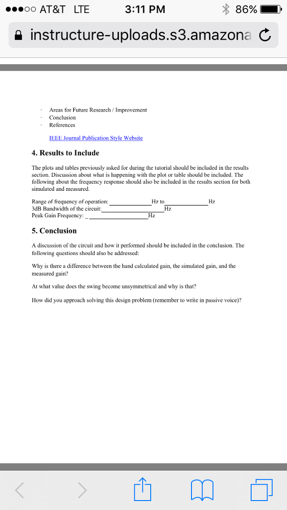 ..o AT&T LTE 3:10 PM instructure-uploads.s3.amazona C | Chegg.com