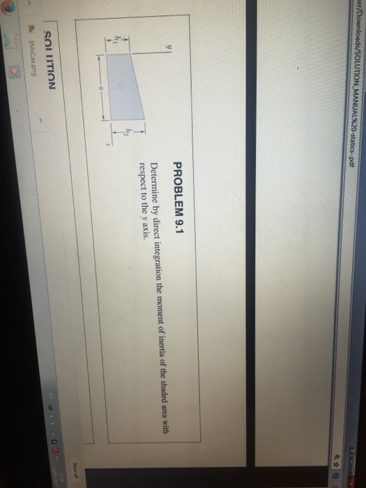 Solved Determine by direct integration the moment of | Chegg.com