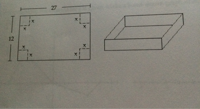 Solved A box with an open top is to be constructed from a | Chegg.com