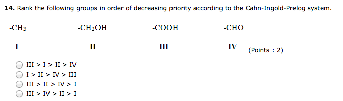 Solved Rank the following groups in order of decreasing | Chegg.com