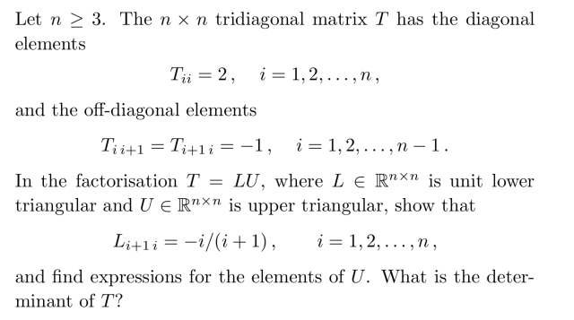 Solved Let n greaterthanorequalto 3. The n times n | Chegg.com