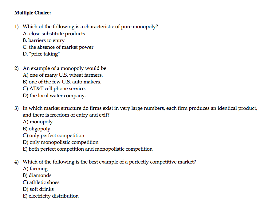 Solved Multiple Choice: 1) Which of the following is a | Chegg.com