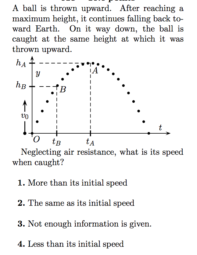 Solved A ball is thrown upward. After reaching a maximum | Chegg.com