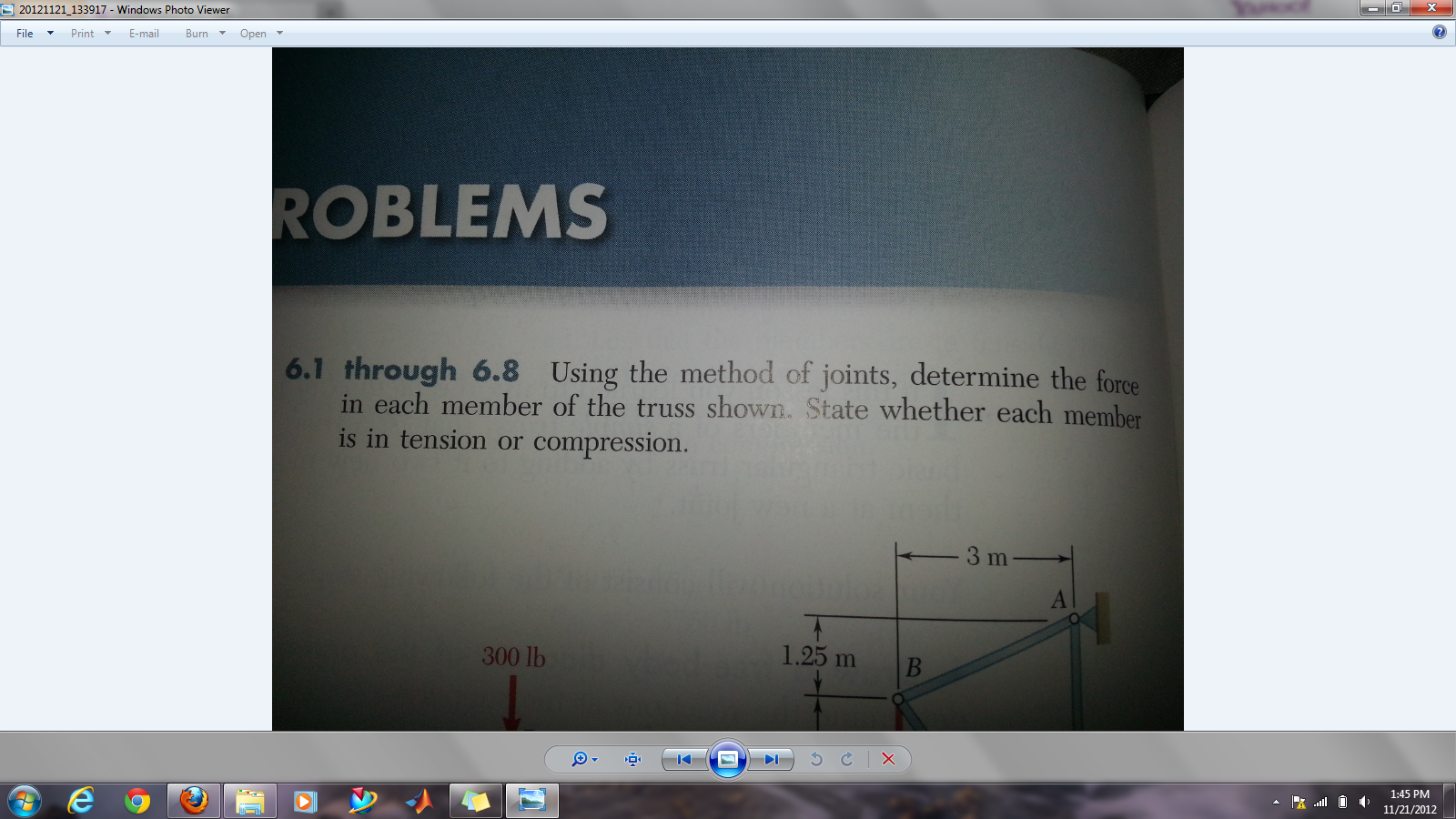 Solved Fig. p6.5 Using the method of joints, determine | Chegg.com
