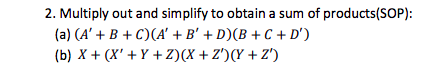 Solved: 2. Multiply Out And Simplify To Obtain A Sum Of Pr... | Chegg.com