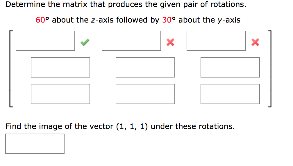 Solved Determine the matrix that produces the given pair of | Chegg.com