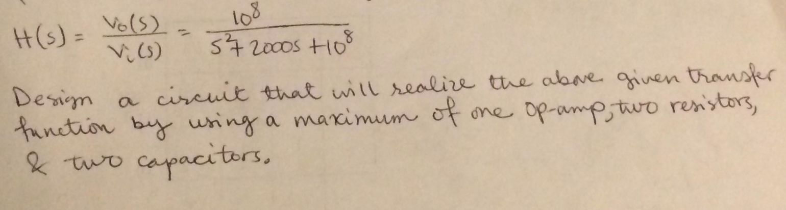 Solved Design a circuit that will realize the above given | Chegg.com