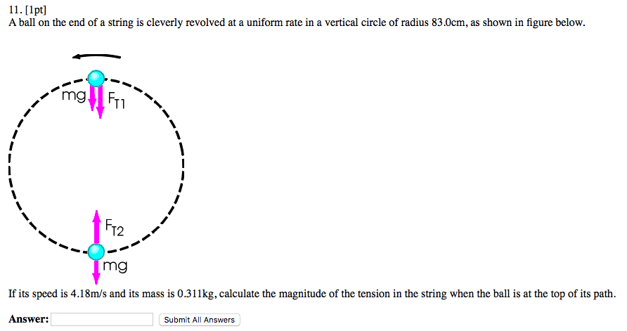 Solved 11. [lpt] A ball on the end of a string is cleverly | Chegg.com