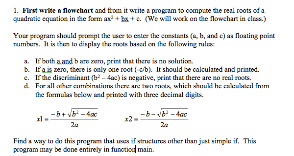 Solved First write a flowchart and from it write a program | Chegg.com